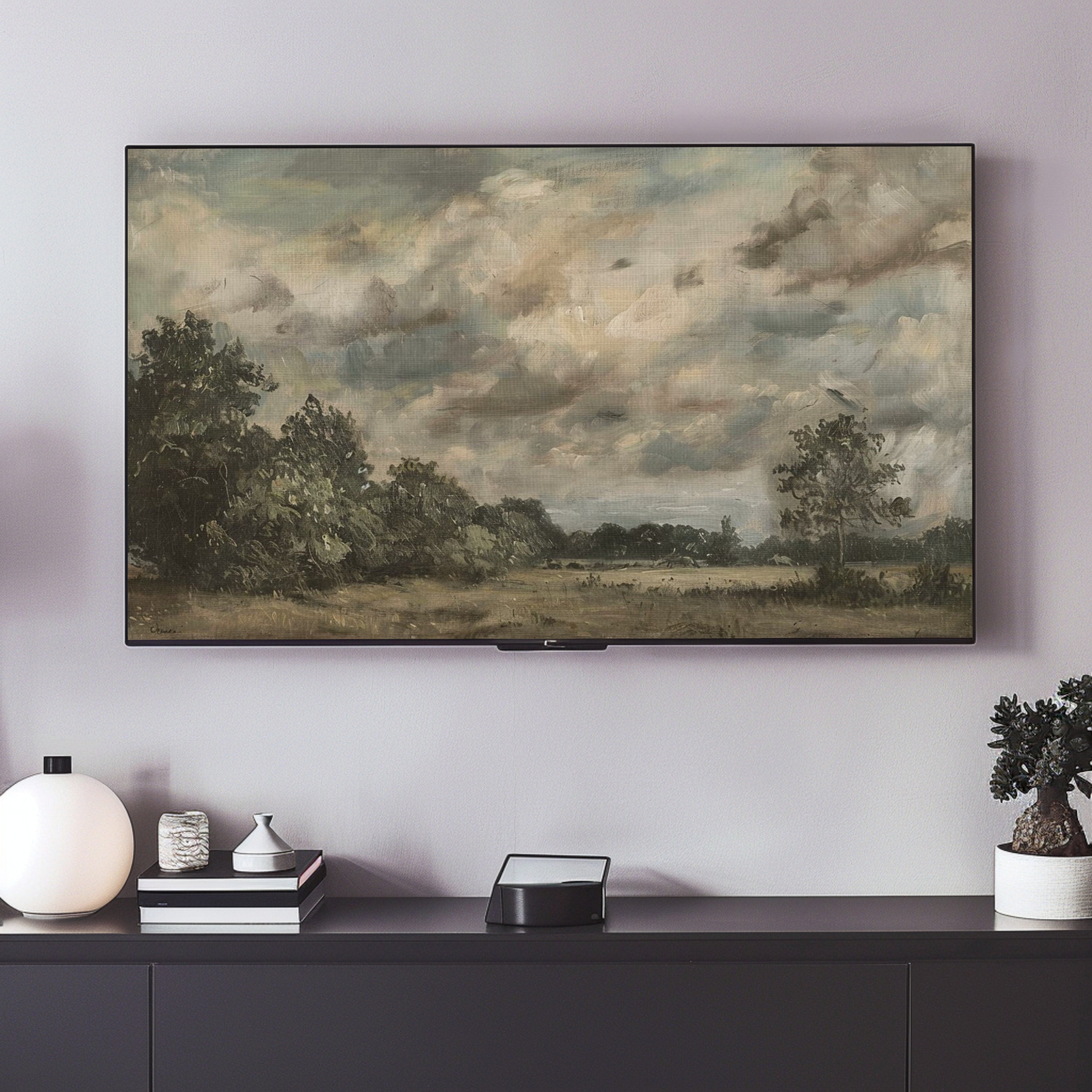 TV Frame Art, Samsung LG Vintage Art for TV, Vintage Muted Landscape ...