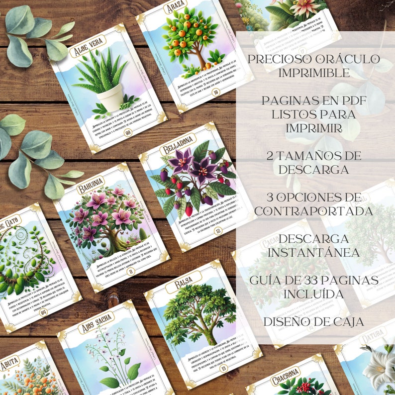 Printable Oracle Cards - Green Oracle Cards - Ancestral Plant Spirits ...