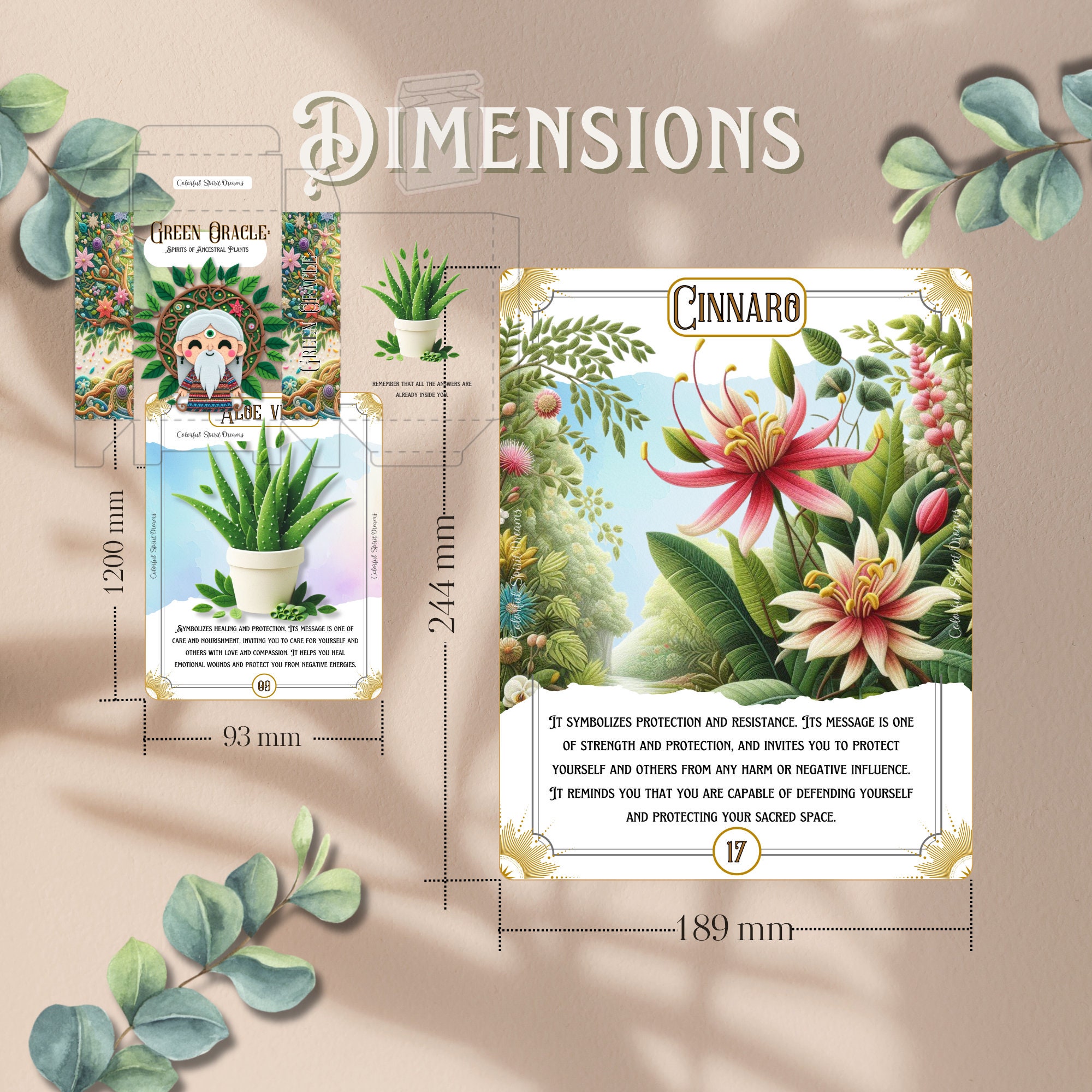 Printable Oracle Cards Green Tarot Cards Ancestral Plant Spirits ...