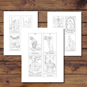 Tarot Coloring Pages: Color Your Own Tarot Cards - Printable Tarot ...