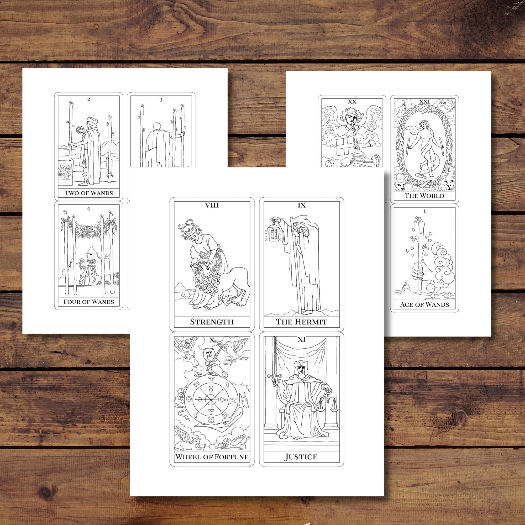 Tarot Coloring Pages: Color Your Own Tarot Cards - Printable Tarot ...