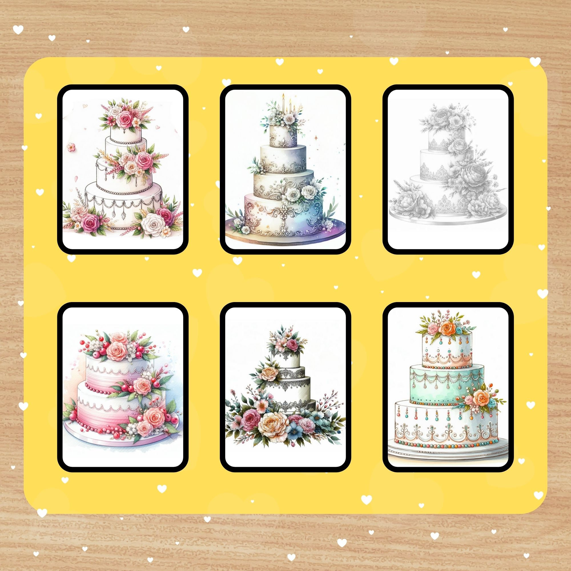 33 Floral Wedding Cakes Coloring Pages, Printable Coloring Pages for ...