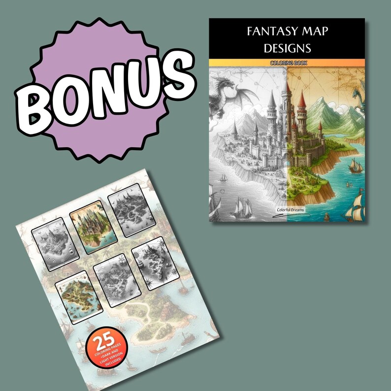 25 Fantasy Map Designs Coloring Pages, Printable Coloring Pages for ...