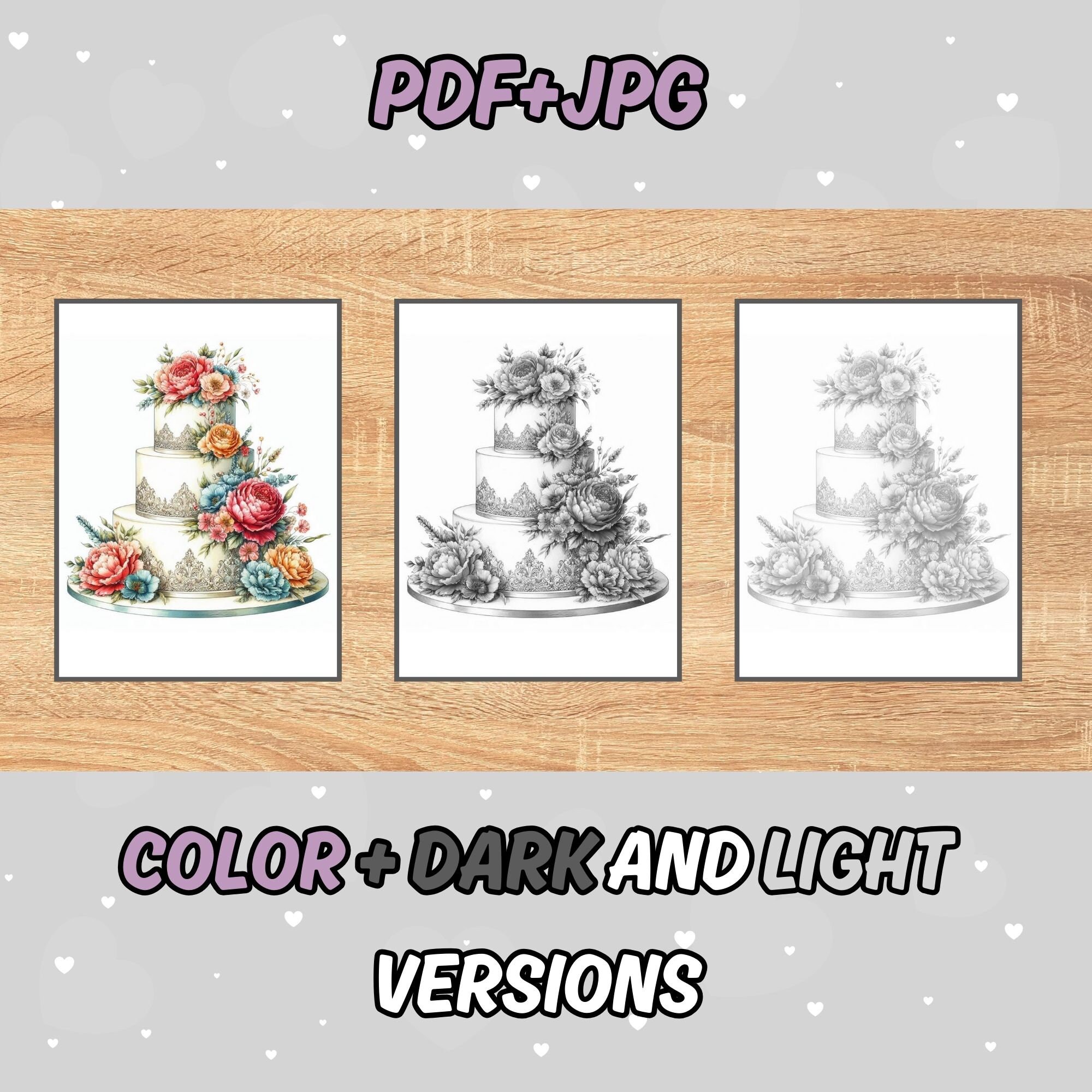 33 Floral Wedding Cakes Coloring Pages, Printable Coloring Pages for ...
