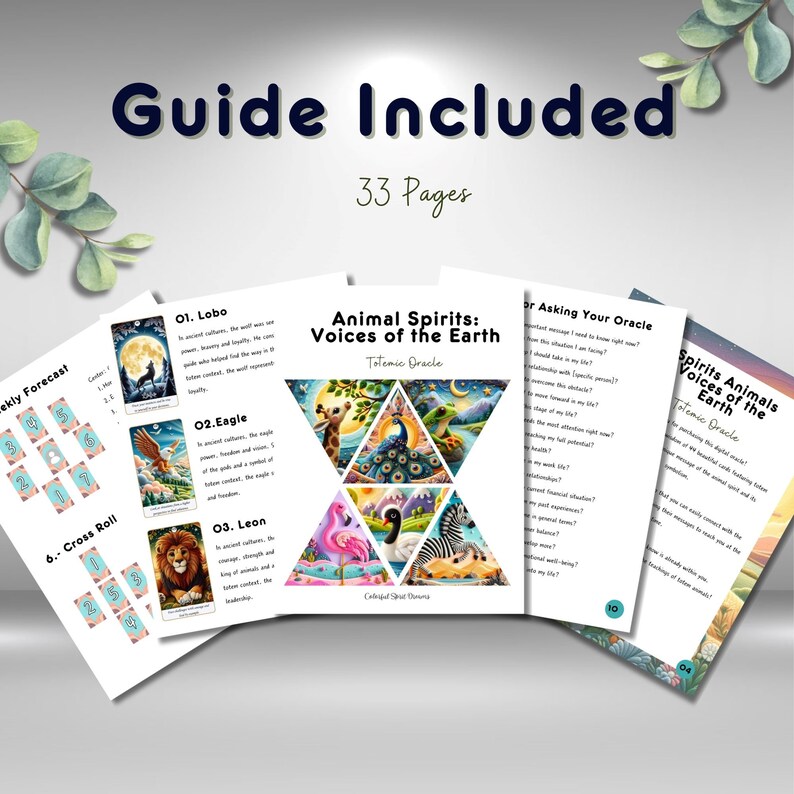 Printable Oracle Cards - Tarot Cards Spirits Animals Voices of the ...