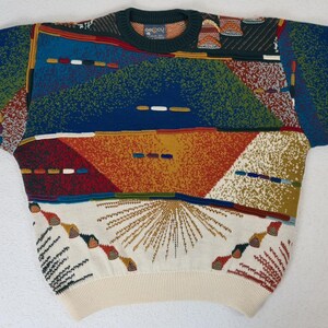 Vintage GECCU Merino Wool Sweater, 90s Abstract Knit, Made in Australia ...