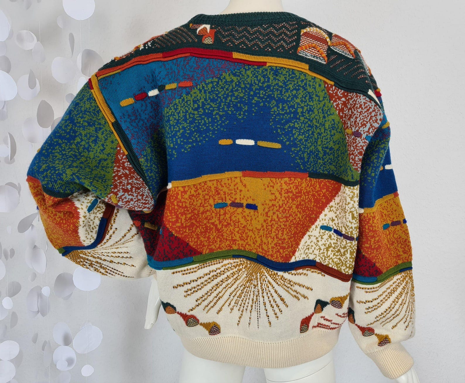 Vintage GECCU Merino Wool Sweater, 90s Abstract Knit, Made in Australia ...