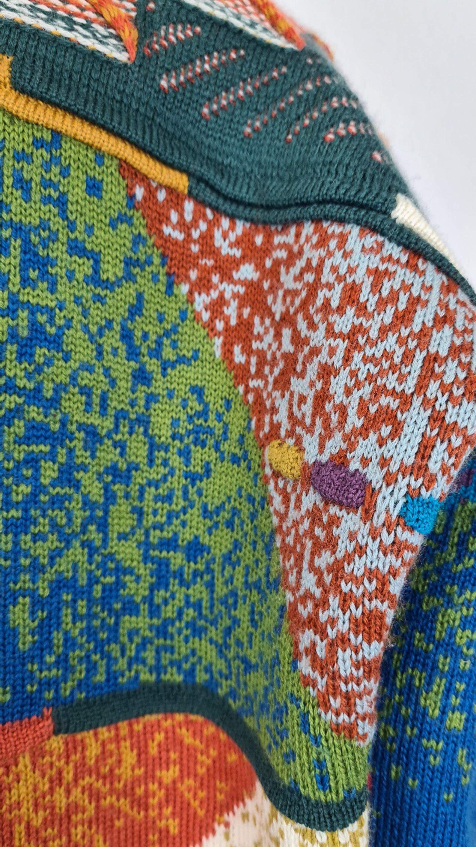 Vintage GECCU Merino Wool Sweater, 90s Abstract Knit, Made in Australia ...