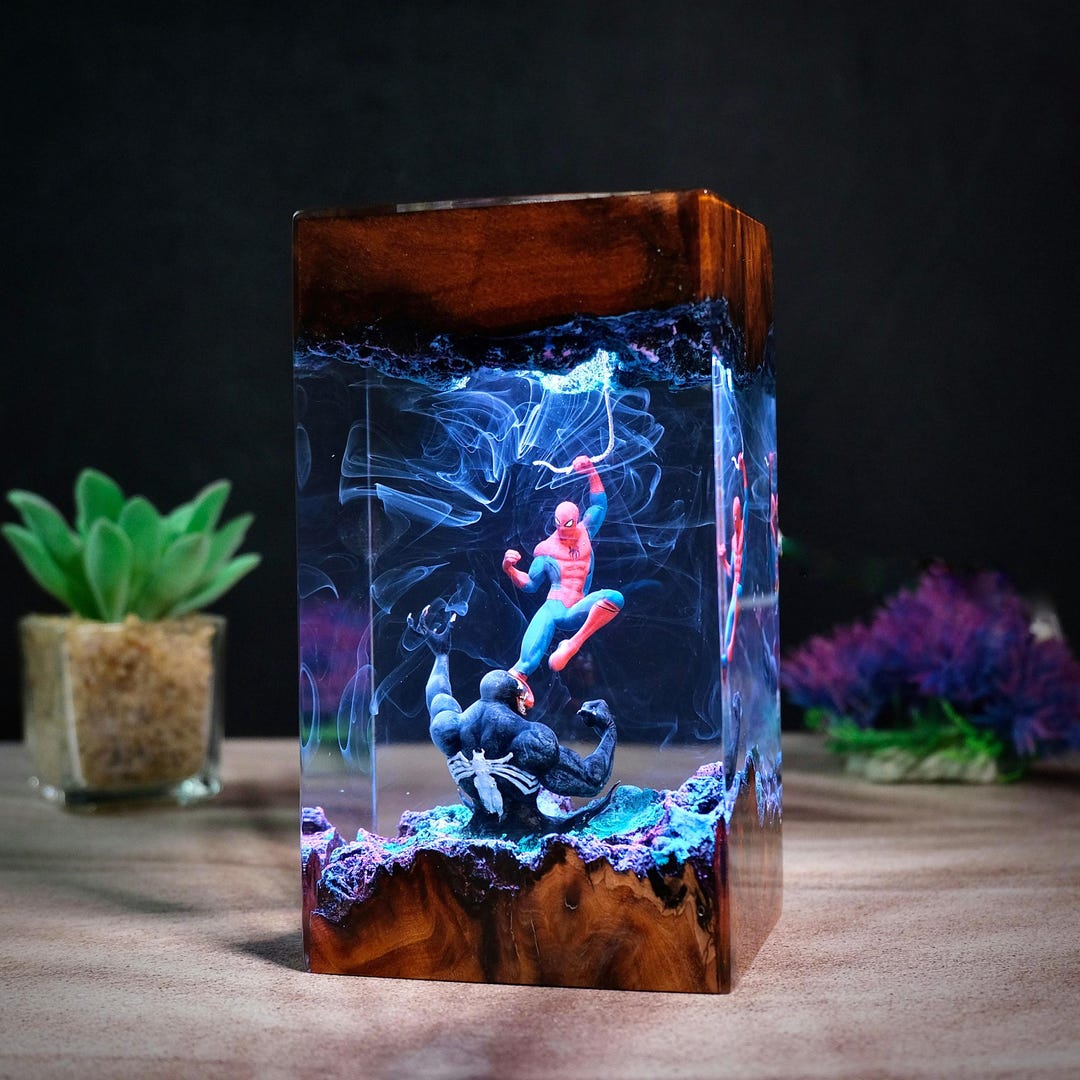 Personalized Super Hero Night Light, Custom Hero Resin Lamp, Figure ...