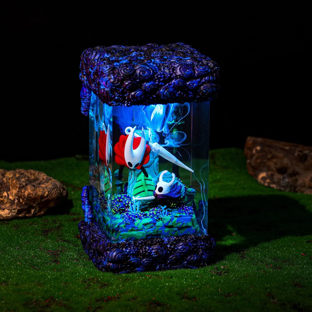 Knight From Hollow Knight Epoxy Lamp Ver 2 Hornet Resin Lamp Hollow ...