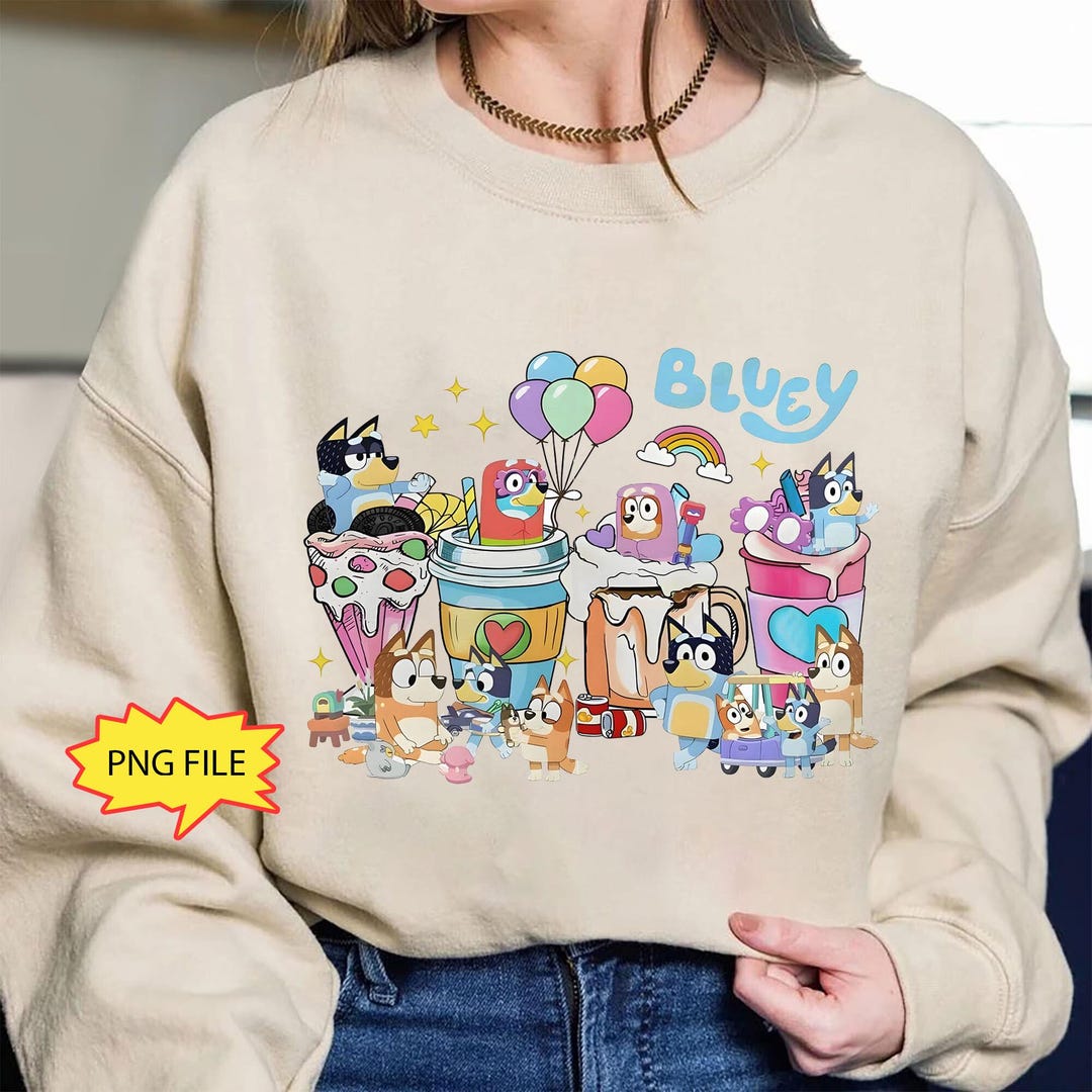 Bluey Ice Coffee Png, Bluey Coffee Png, Bluey and Ice Coffee Png, Bluey ...