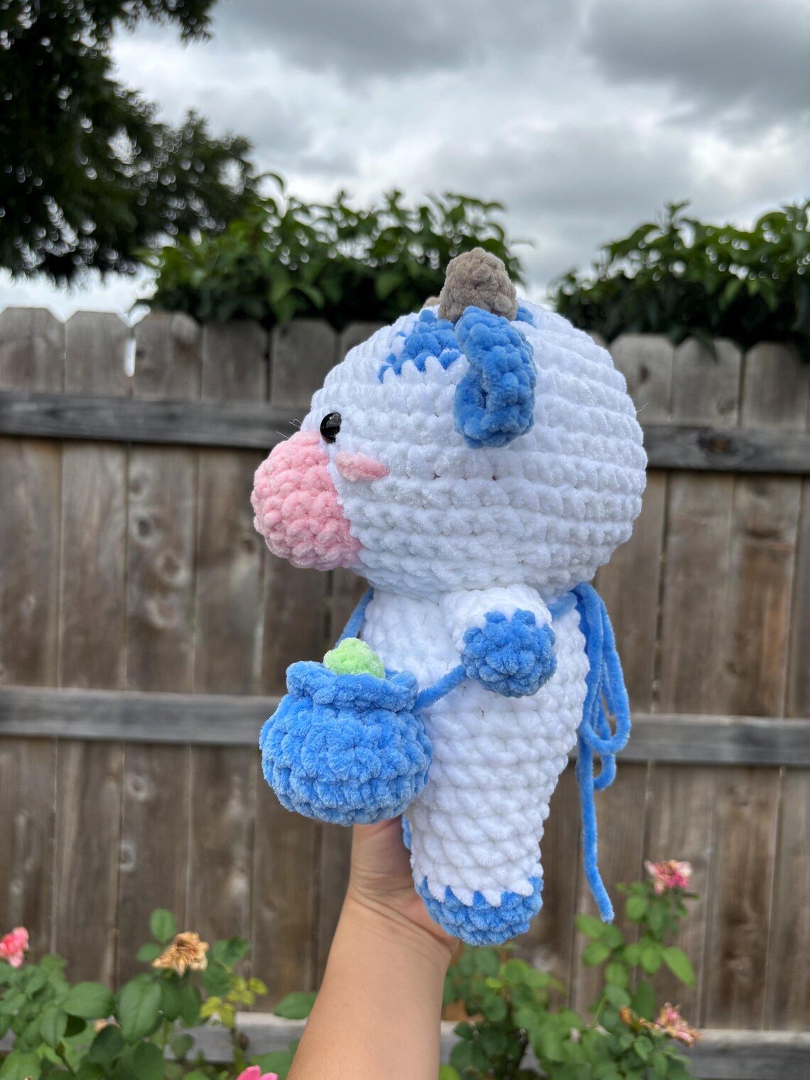 Crochet Cow Plushie | Handmade Polyester Stuffed Animal - Etsy