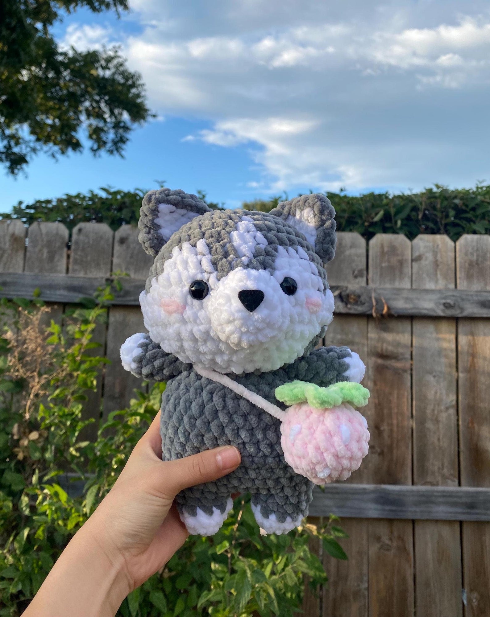Crochet Husky Plushie | Handmade Polyester Yarn Dog - Etsy
