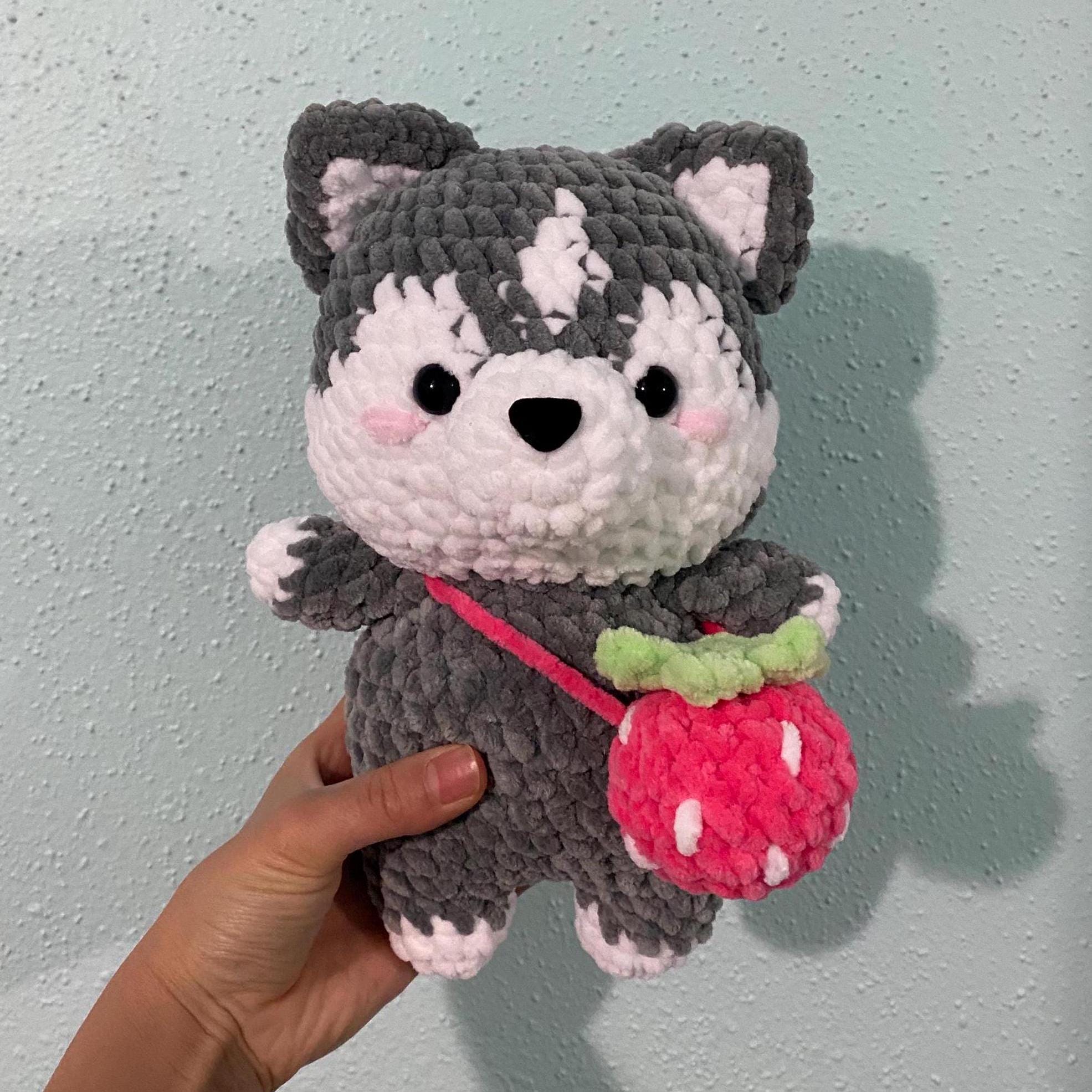 Crochet Husky Plushie | Handmade Polyester Yarn Dog - Etsy