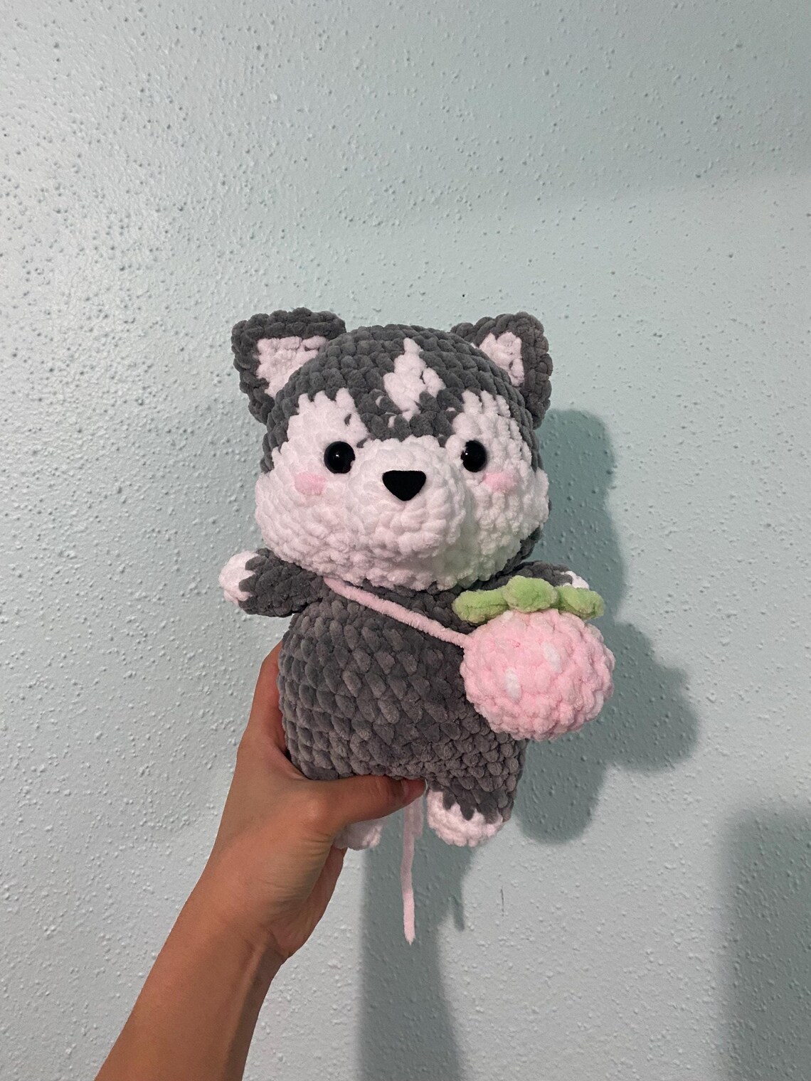 Crochet Husky Plushie | Handmade Polyester Yarn Dog - Etsy