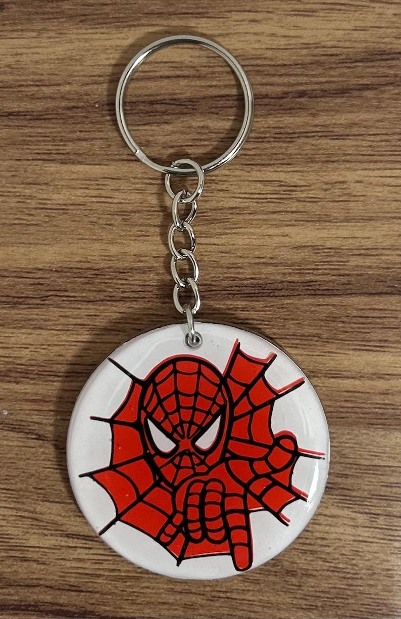 Spider-man Keychain - Etsy
