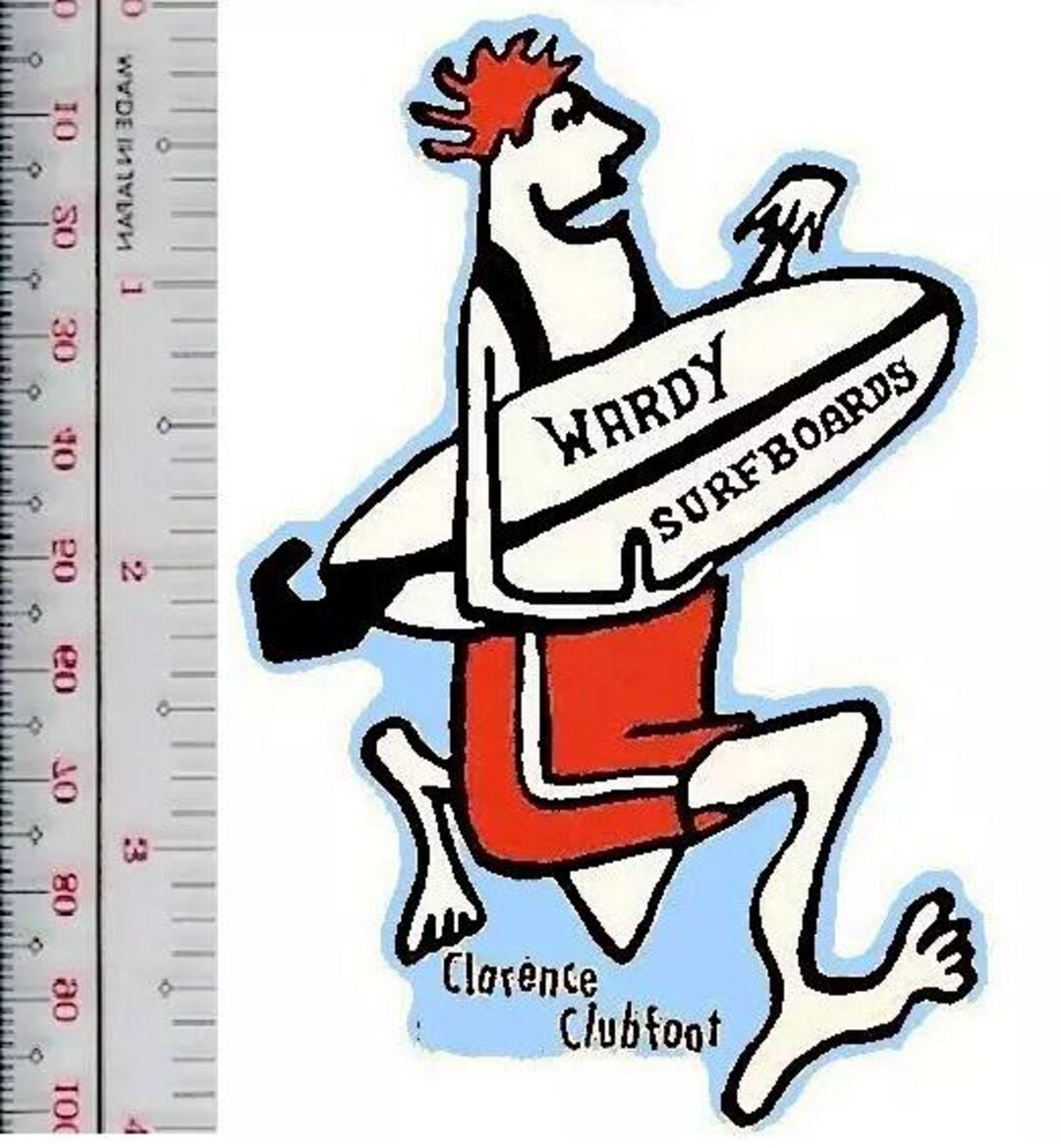 Vintage Surfing Wardy Surfboards Clarence Clubfoot Laguna Beach, Ca ...