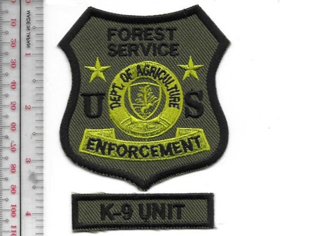 K-9 Forest Service USFS Canine Officer Dog Team Canine Unit Patch & Tab ...