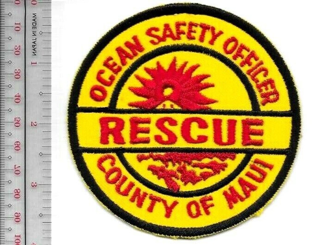 Vintage Surfing Lifeguard Hawaii Maui Ocean Safety Officer Rescue Patch ...