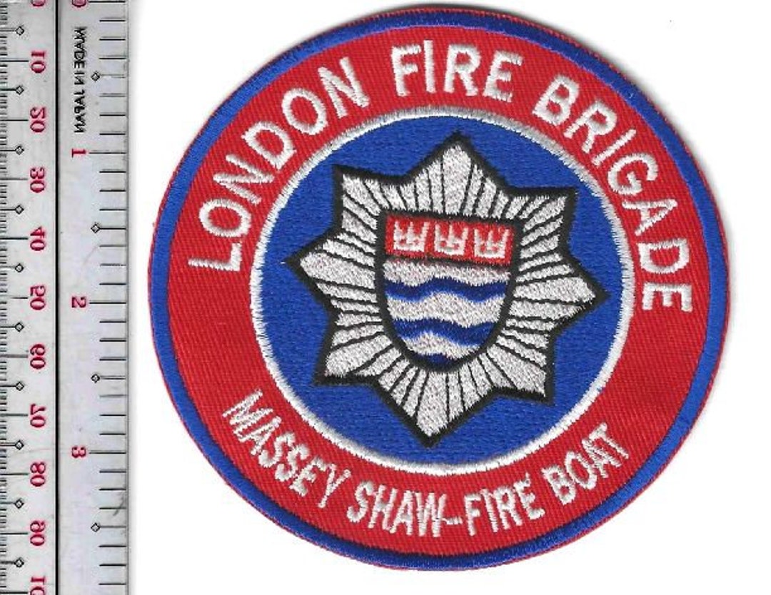 Fire Boat London Fire Brigade Massey Shaw Fireboat Lambeth River Patch ...