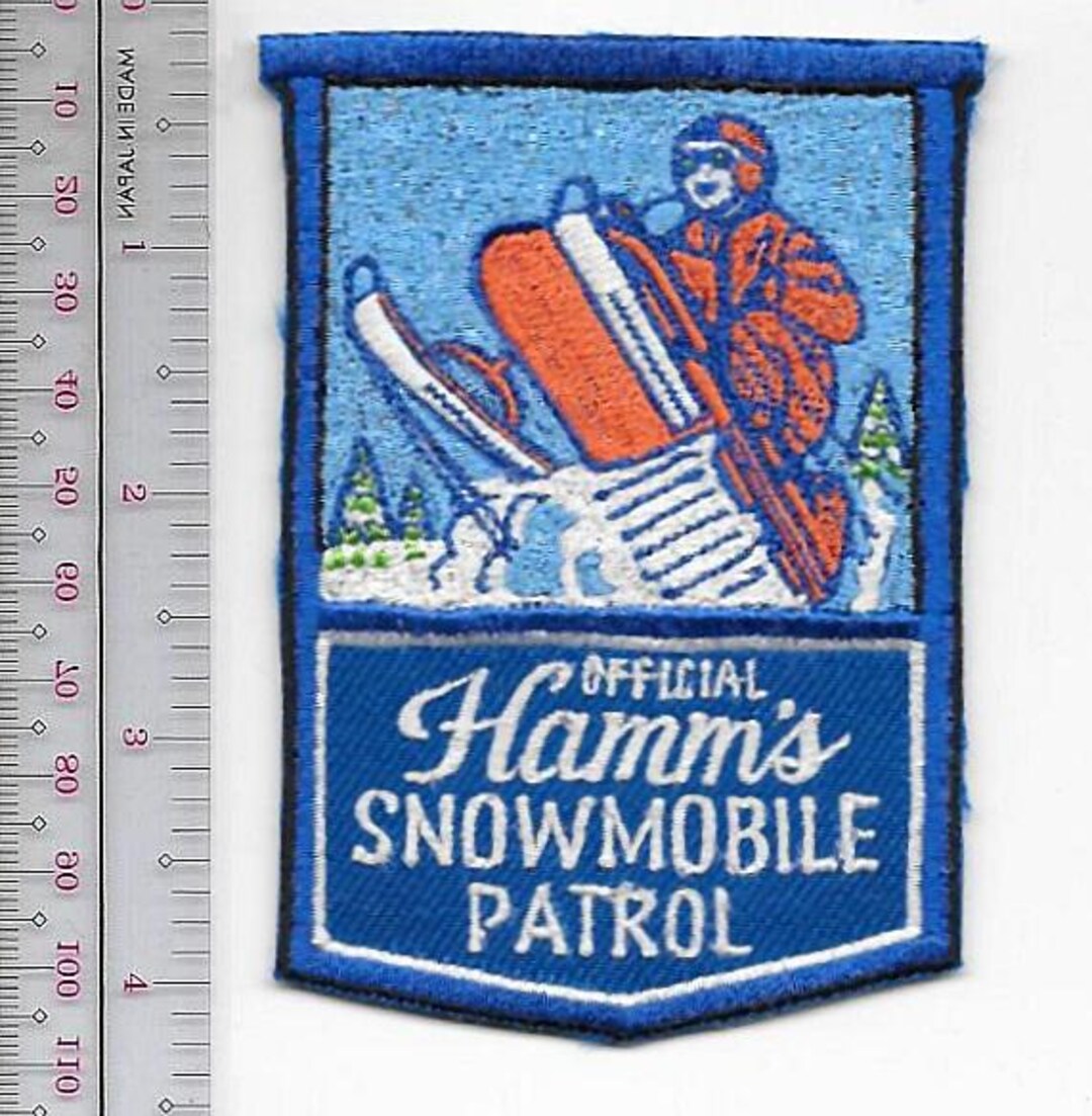 Snowmobile and Hamm's Beer Official Snowmobile Patrol 1970 Promo Patch ...