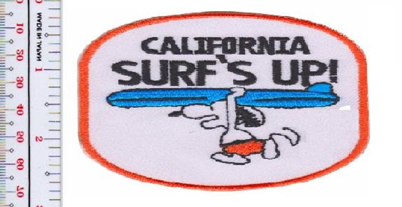California Snoopy Surf's up Patch - Etsy