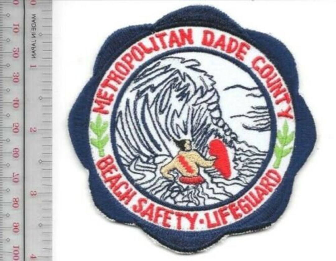 Vintage Surfing Lifeguard Florida Miami Metropolitan Dade County Patch ...