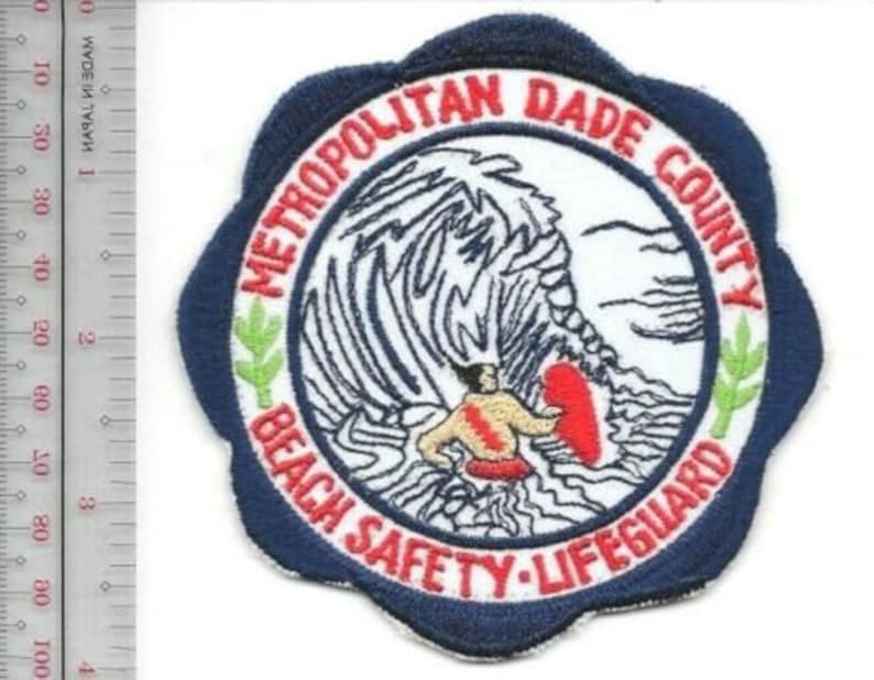 Vintage Surfing Lifeguard Florida Miami Metropolitan Dade County Patch ...