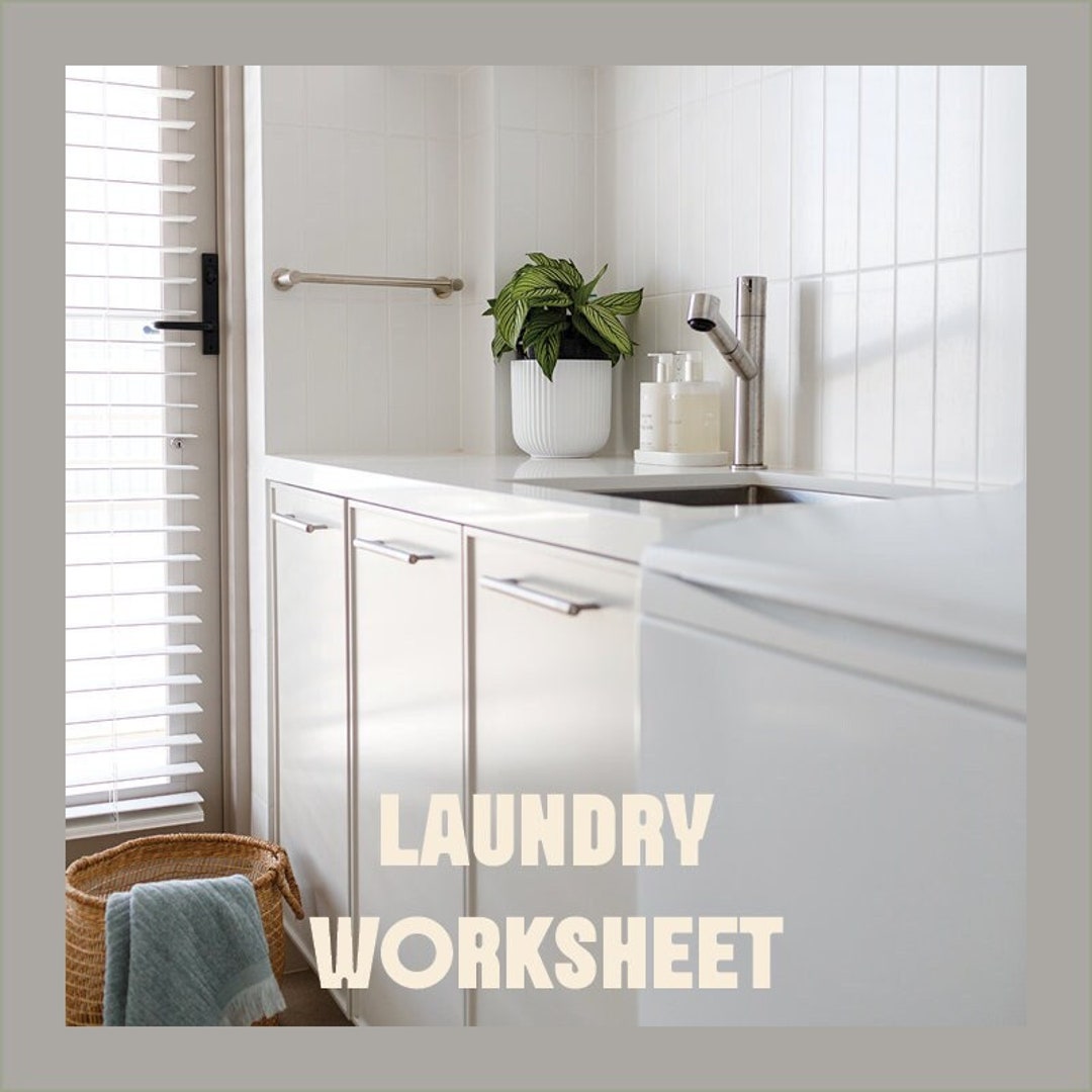 Laundry Worksheet FF&E and Finishes Checklist: Downloadable Tools to ...
