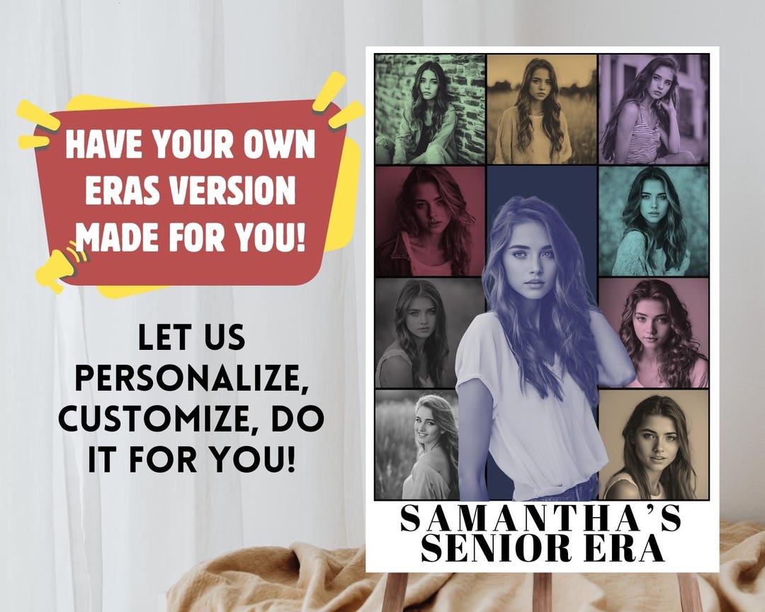 Customized Eras Tour Photo, Personalized Eras Tour Themed Card, Custom ...