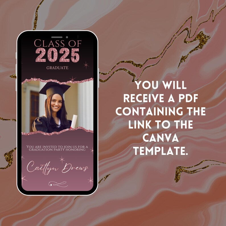 Animated Digital Graduation Invitation, Digital Invitation, 2025 ...