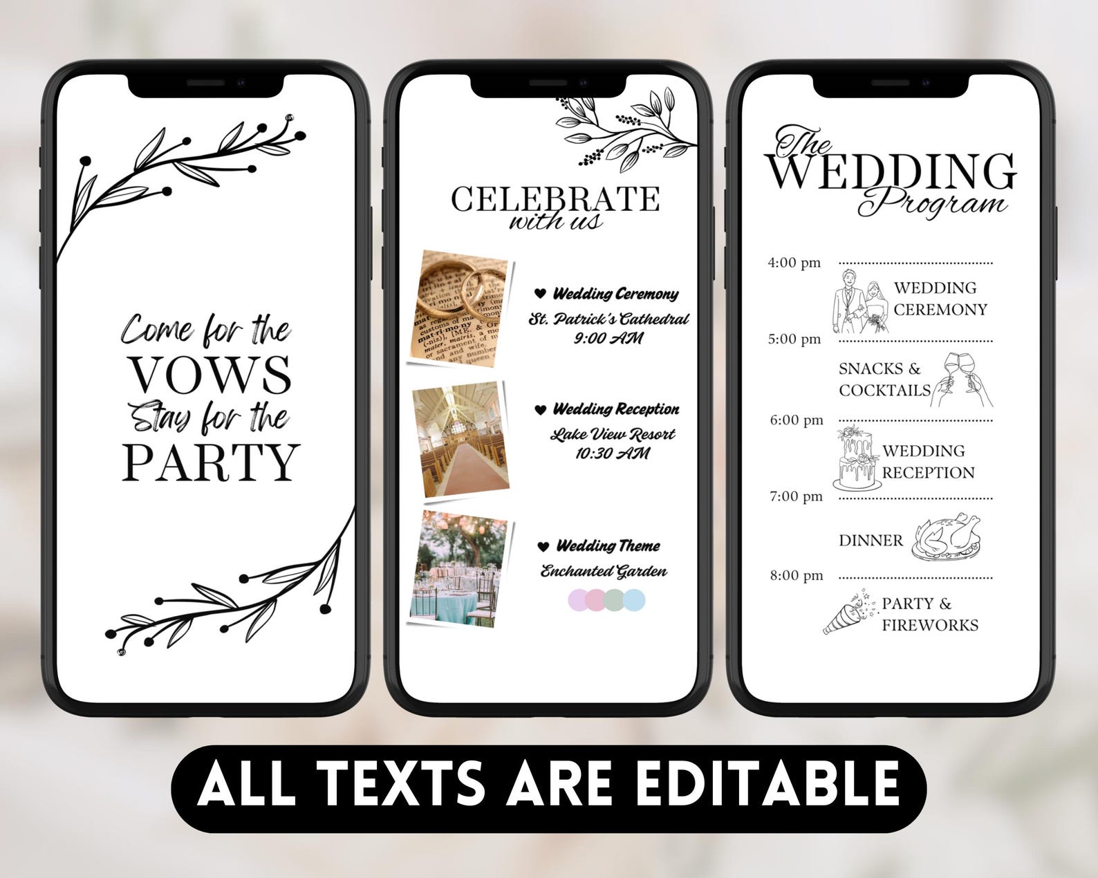 Animated Wedding Invitation Video Template Customizable Canva Invite ...