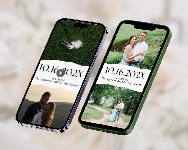 Animated Wedding Invitation With RSVP, Reception Digital Invitation ...