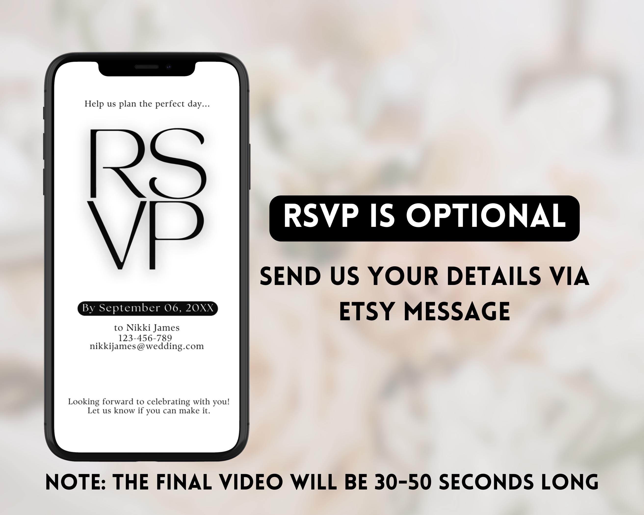 Made to Order Wedding Video Invitation With Music, Custom Video Invite ...