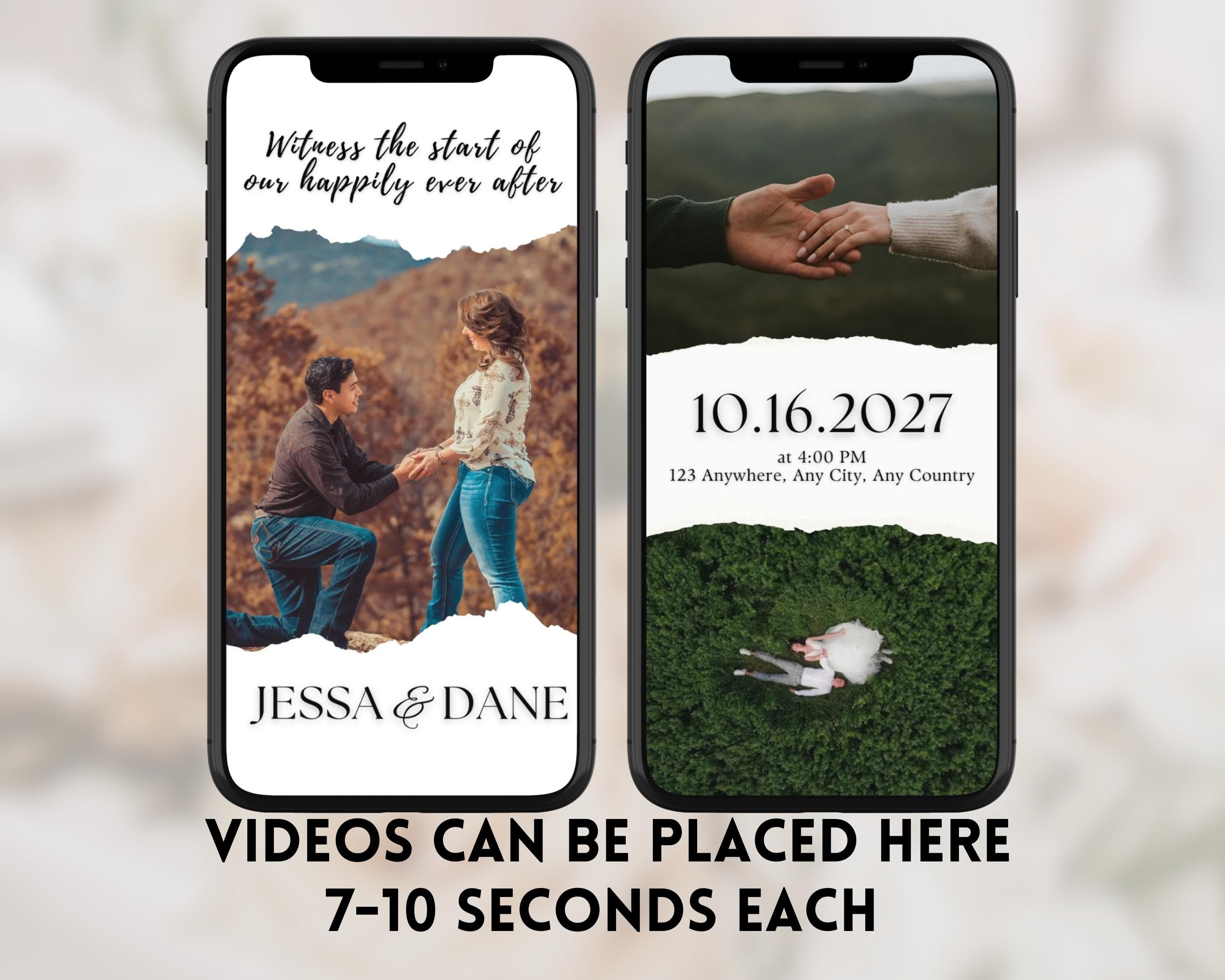 Made to Order Wedding Video Invitation With Music, Custom Video Invite ...