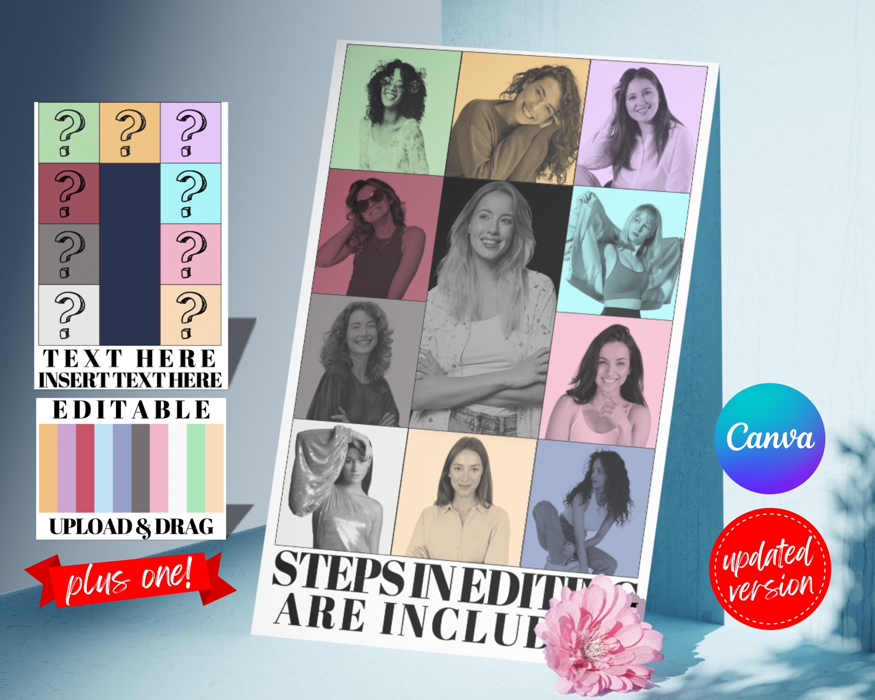 Editable Custom Eras Tour TEMPLATE, Personalized Eras Tour Themed ...