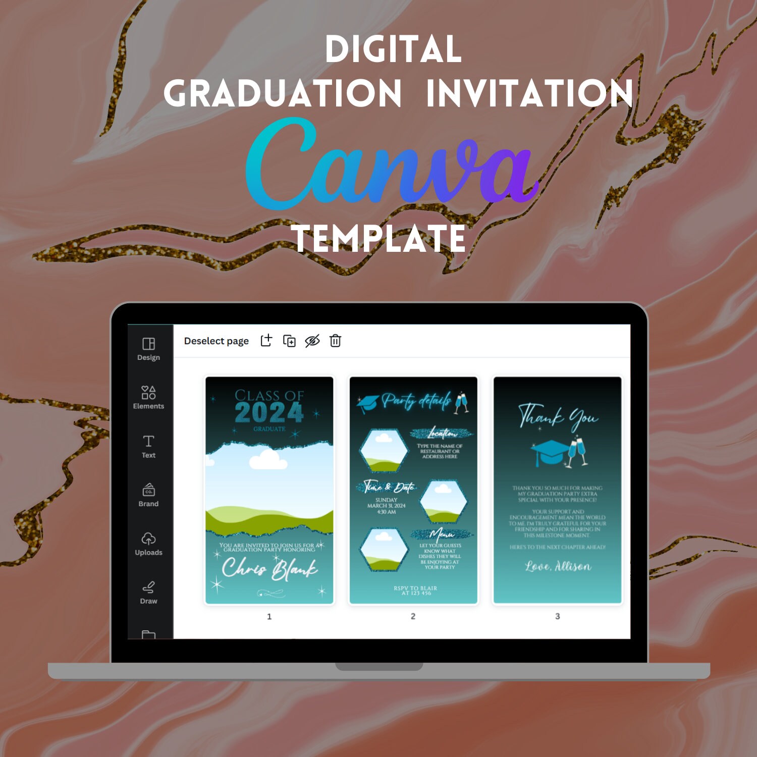 Animated Invitation for Graduation, Digital Invitation, 2024 Graduation ...