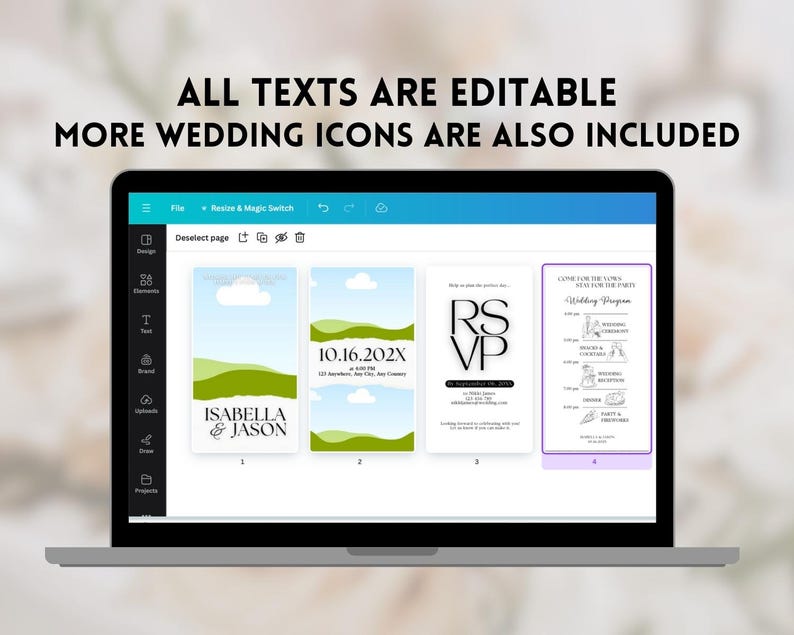 Animated Wedding Invitation With RSVP, Reception Digital Invitation ...
