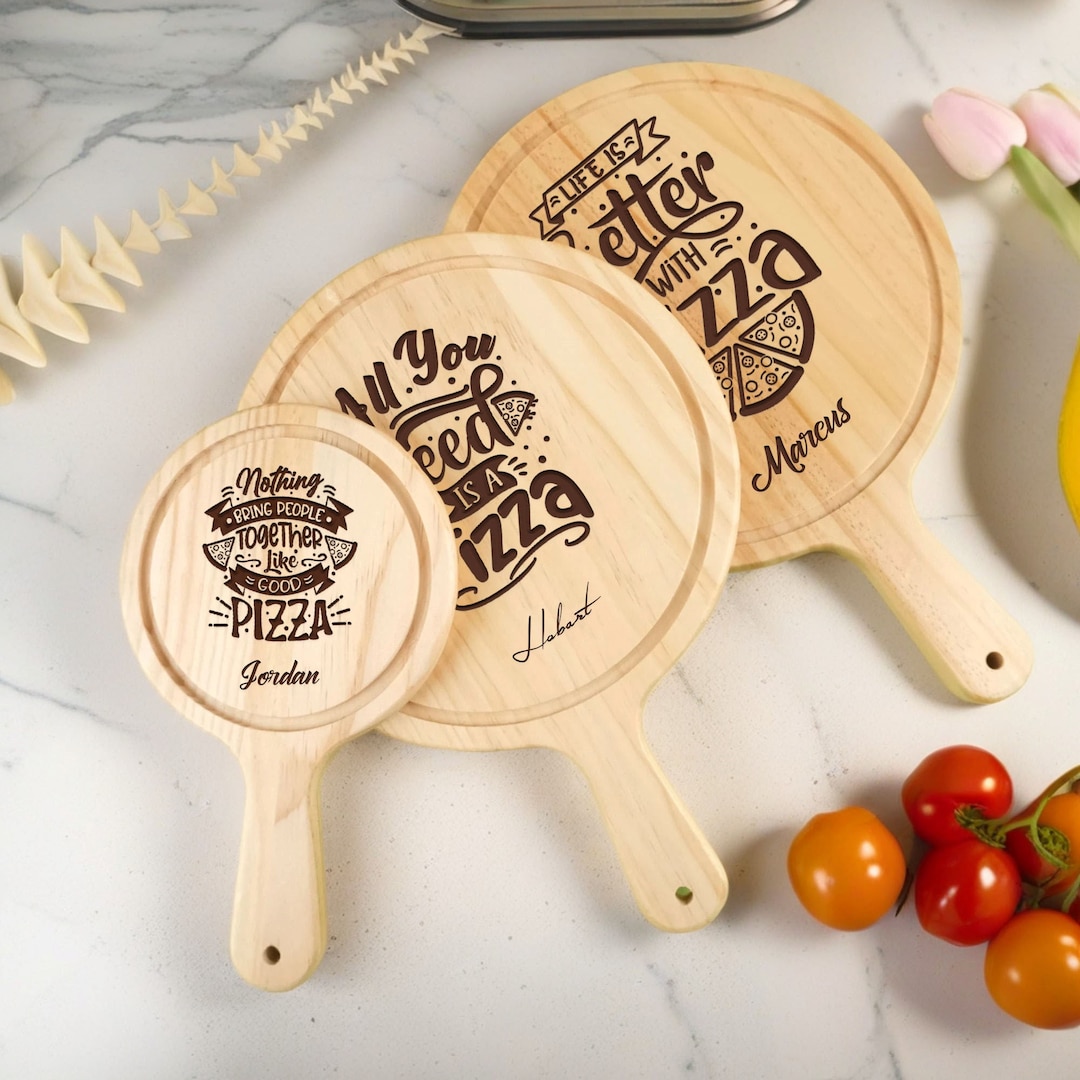 Personalized Wooden Pizza Tray, Custom Engraved Pizza Tray, Pizza Tray ...