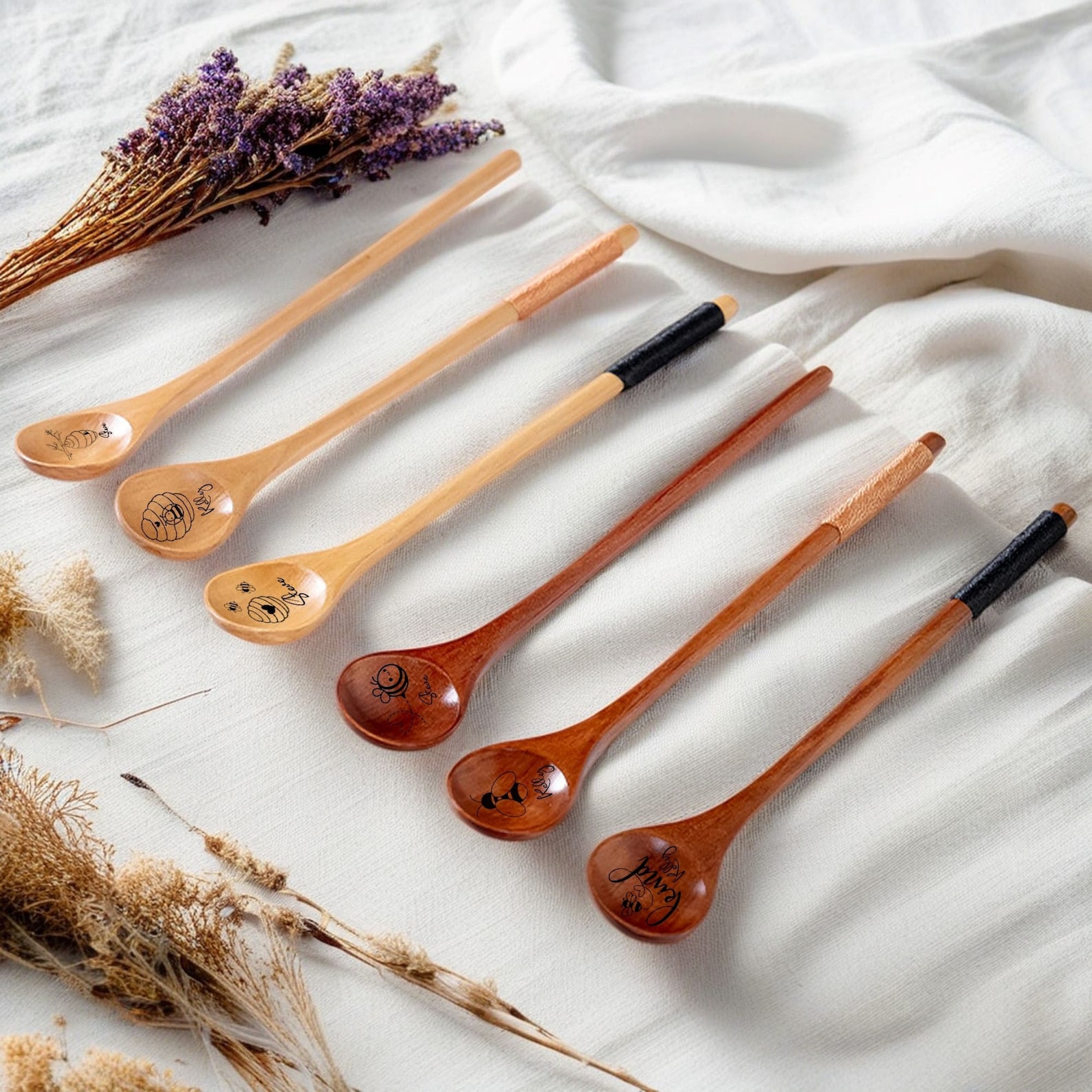 Customized Honey Spoon,personalized Engraved Wooden Spoon,kitchen ...