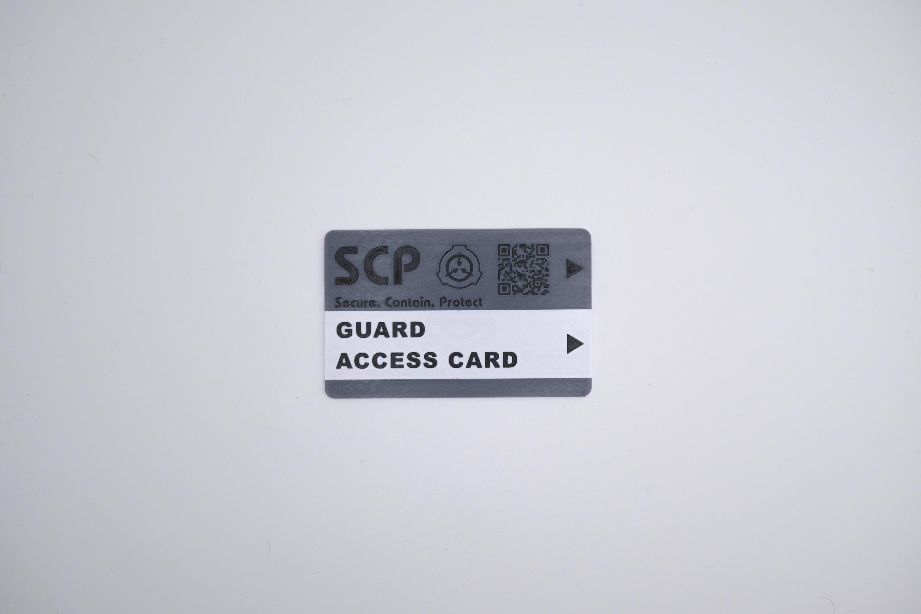 SCP Access Secure Cards Containment Breach Secret Laboratory ID Card ...