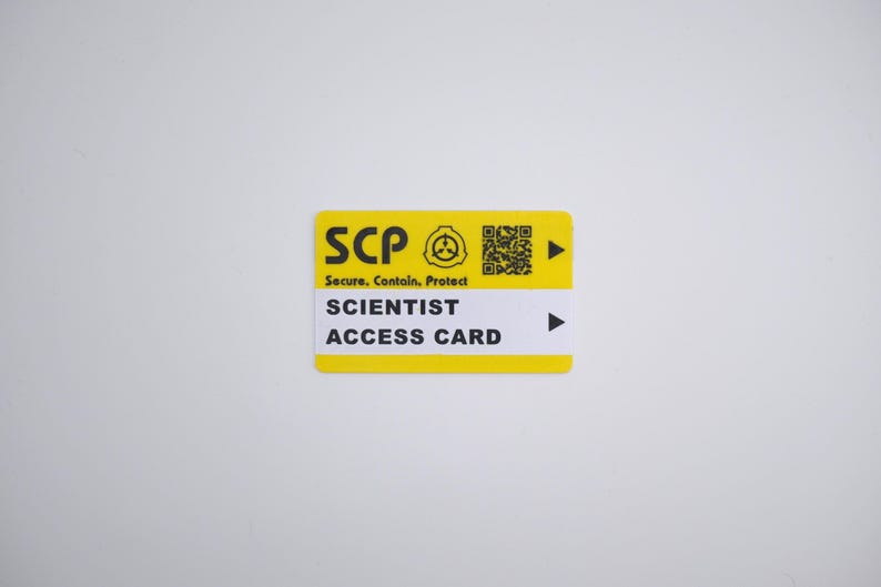 SCP Access Secure Cards Containment Breach Secret Laboratory ID Card ...