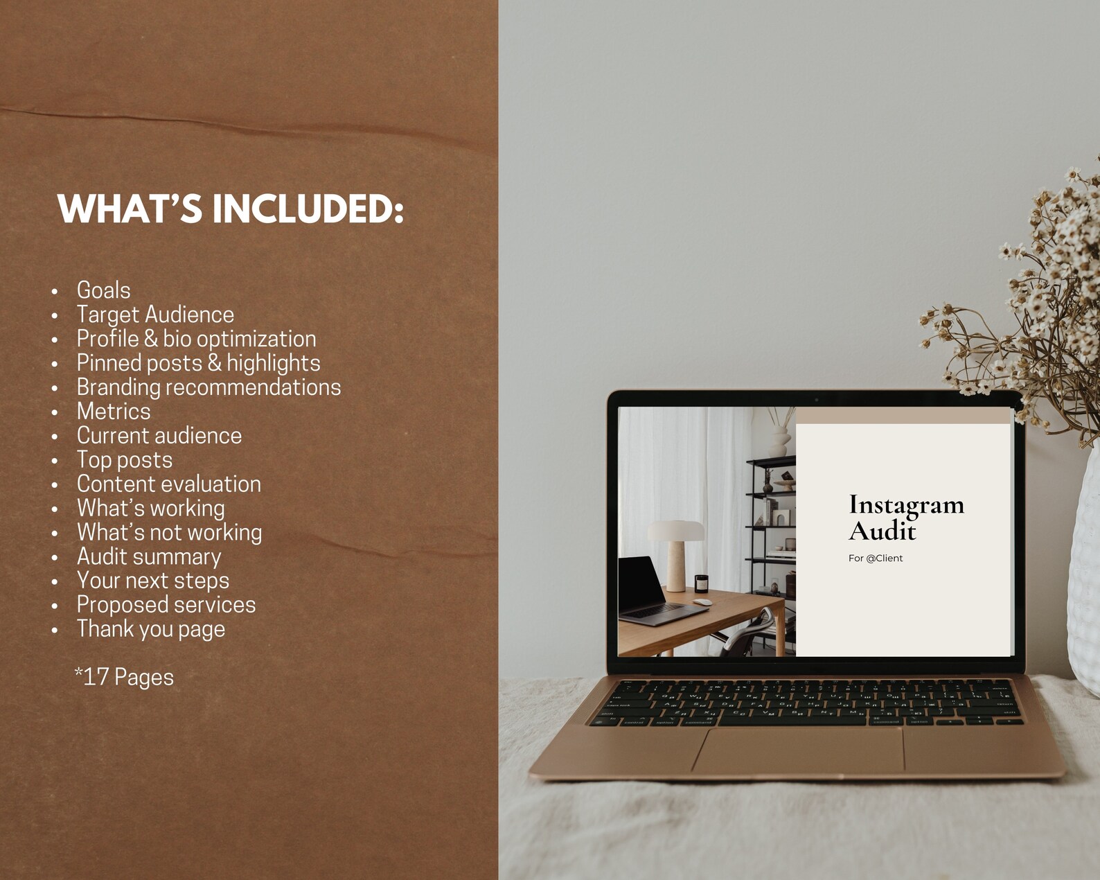 Editable Instagram Audit Template for Social Media Managers - Aesthetic ...