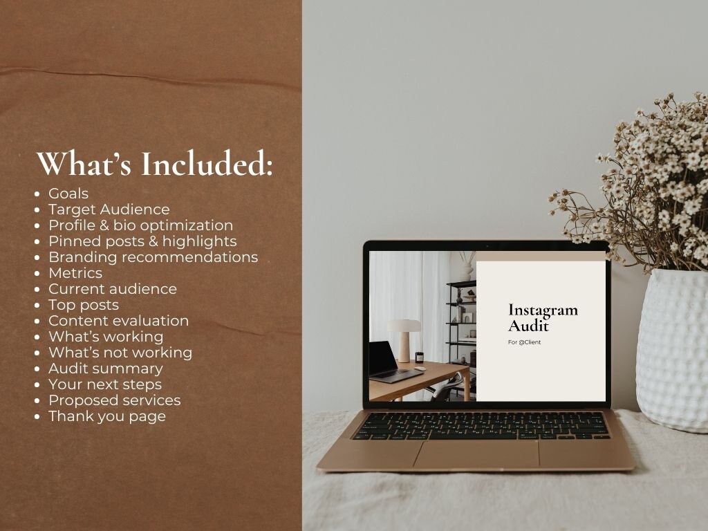 Editable Instagram Audit Template for Social Media Managers Aesthetic ...