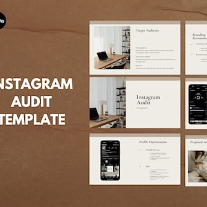 Editable Instagram Audit Template for Social Media Managers - Aesthetic Canva Design - Etsy