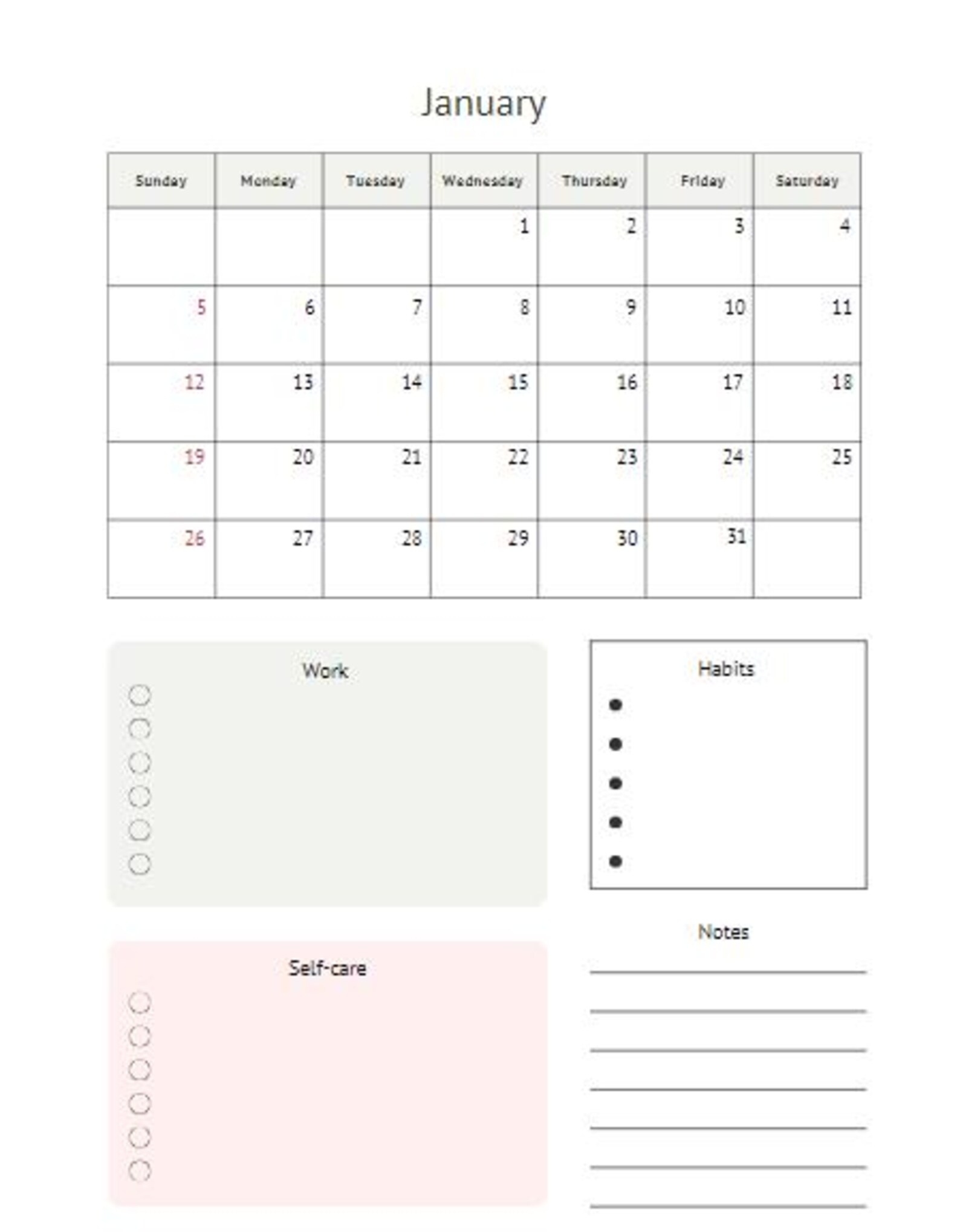 2025 Monthly Planner | Printable Calendar | Minimalist Planner - Etsy