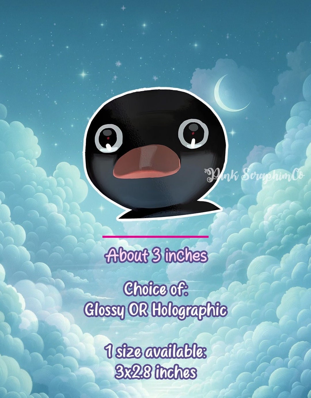 Noot Noot Pingu Sticker | Water Bottle/tumbler/phone/laptop/kindle/book ...