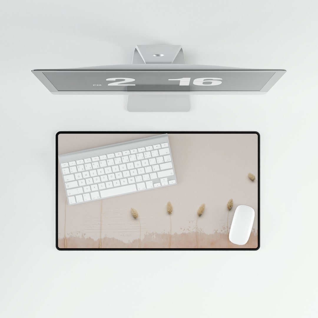 Aesthetic Desk Mat, Wildflower Desk Mat Extend Gaming Mouse Pad, Desk ...