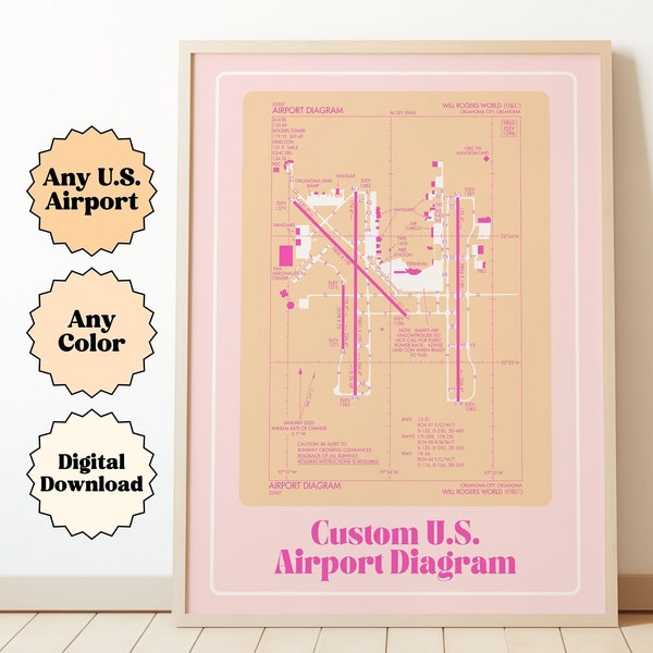 Airport Map Diagram - Etsy