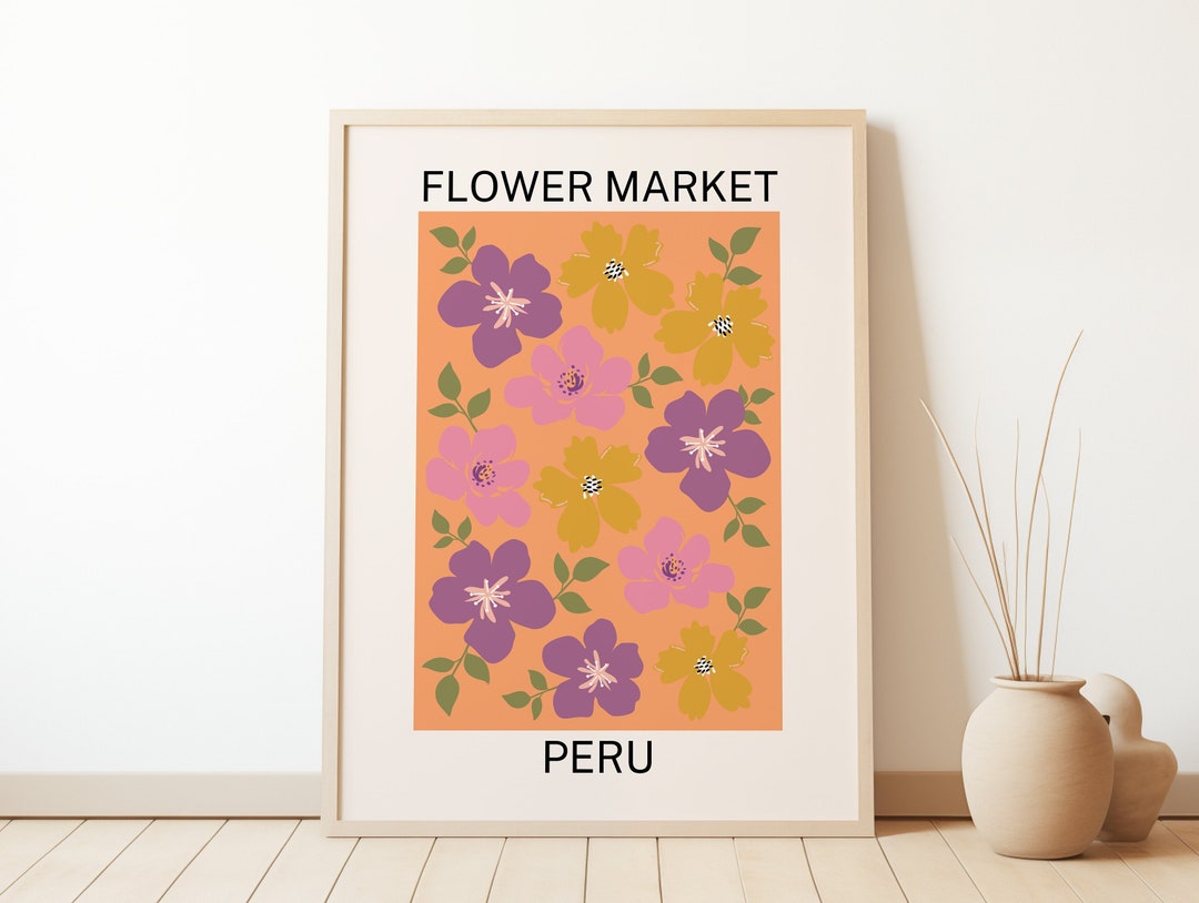 Peru Travel Print Peru Poster Retro Travel Poster Gallery Wall Art ...